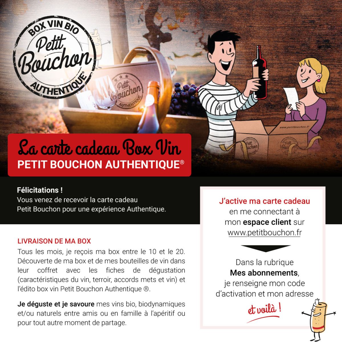 La Carte Cadeau Box Vin - Petit Bouchon
